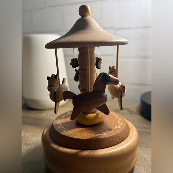 Other | Wooden Horse Music Box | Poshmark